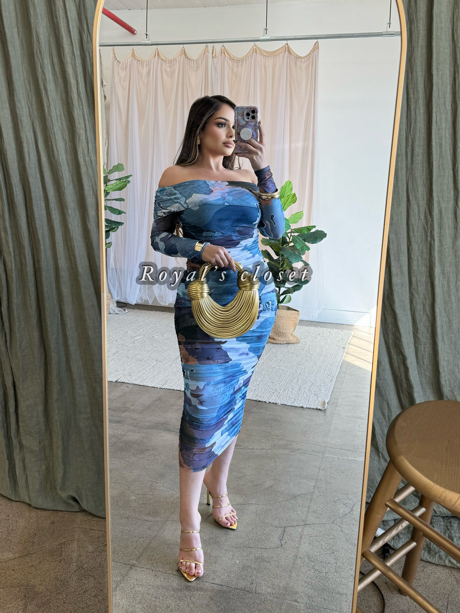 Selly mesh midi dress – Royals closet